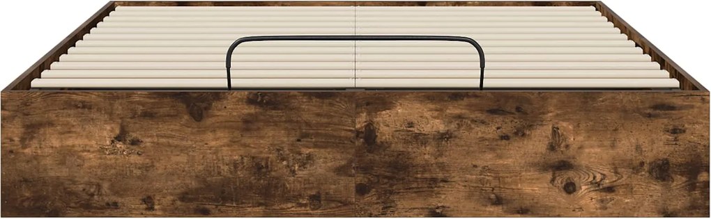 Ottoman postel Uzený Dub 193 x 140 x 25 cm Dřevěný materiál 3409273