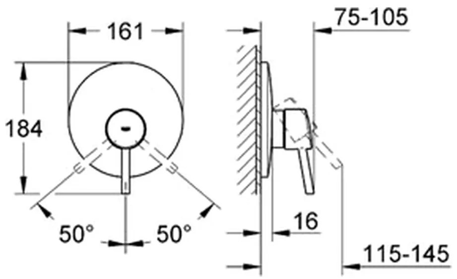 Grohe Concetto - Sprchová baterie pod omítku, chrom 19345001