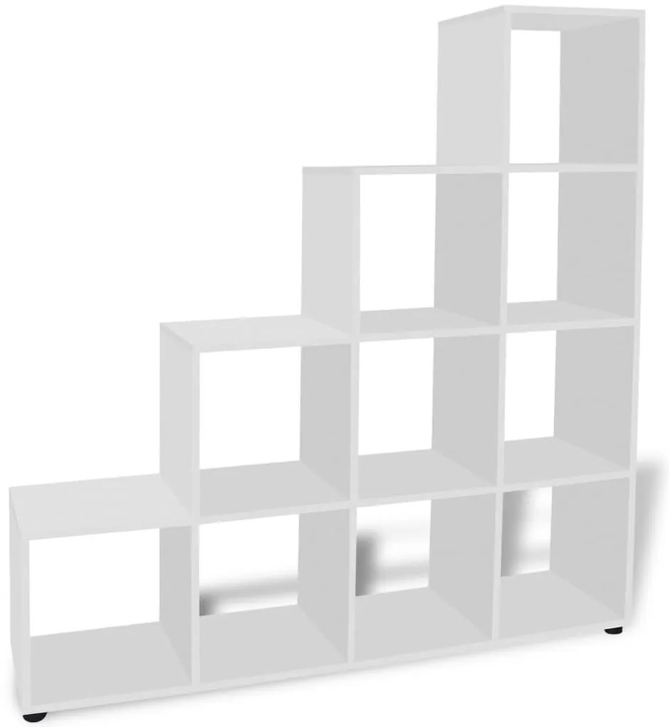vidaXL 242550 Marketos Staircase Bookcase/Display Shelf 142 cm White
