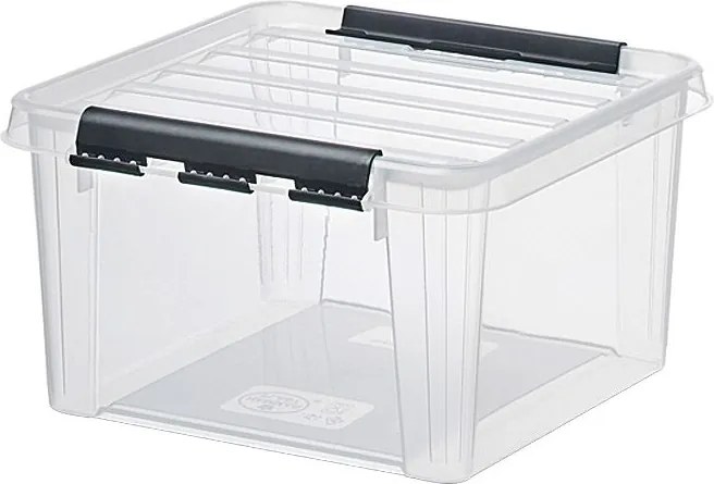 Smartstore Classic Box s víkem, 28 × 28 × 17 cm, 12 l, transparentní