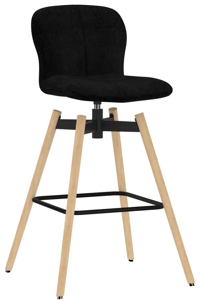 Otočné barové židle 2 ks černé textil,  289478