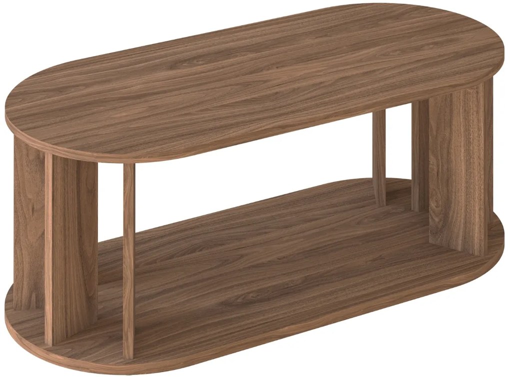 OnaDnes -20% Hnědý ořechový konferenční stolek TEMAHOME Nora 110 x 50 cm