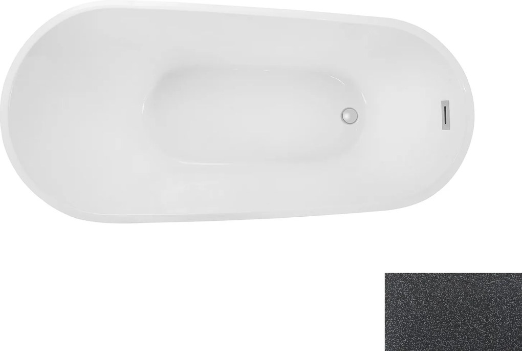 Besco Melody vana volně stojící 170 x 80 cm sifon chrom barva grafit VANMELODY170G3 Koupelny Bernold