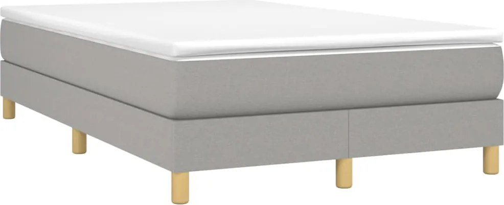 Box spring postel s matrací světle šedá 120x190 cm textil 3269664