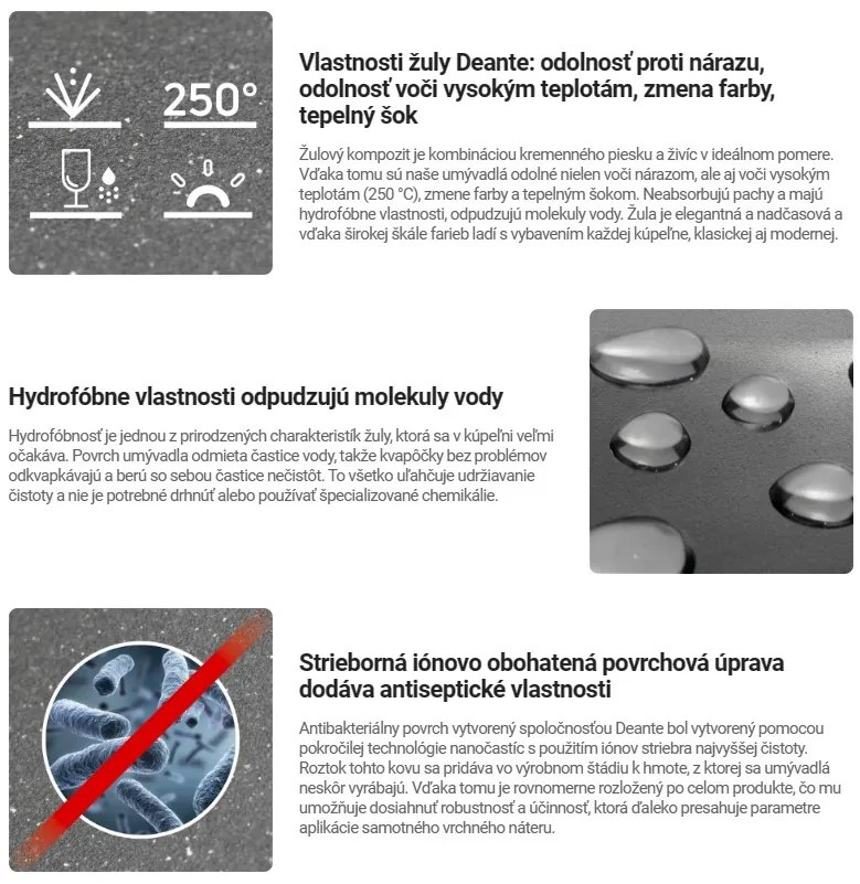 Deante Correo, granitové umyvadlo 500x350x140 mm, bílá matná, DEA-CQR_AU5U