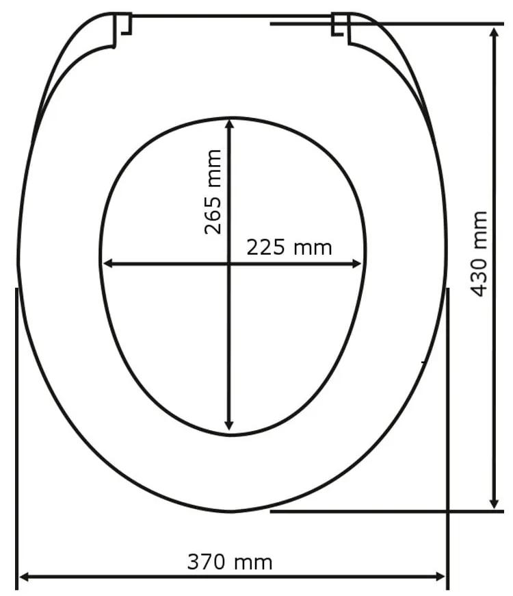 Světlé WC sedátko a snadným zavíráním Wenko Oak, 42,5 x 35,5 cm