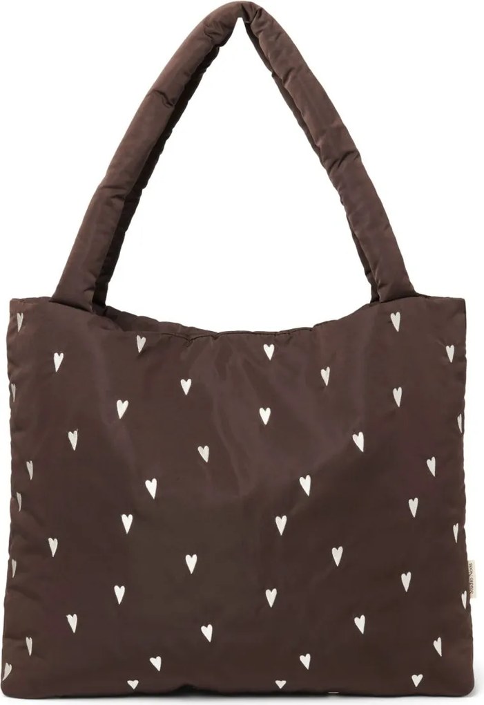 Studio Noos Taška Mom Bag Puffy Hearts Brown