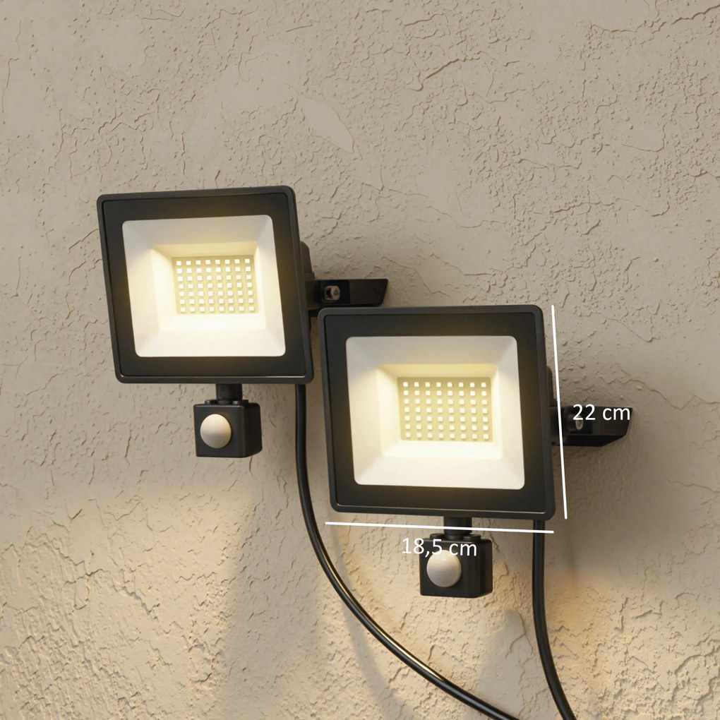 50W pracovní lampa, nastavitelná, 3 režimy, hliníková, flexibilní použití, černá