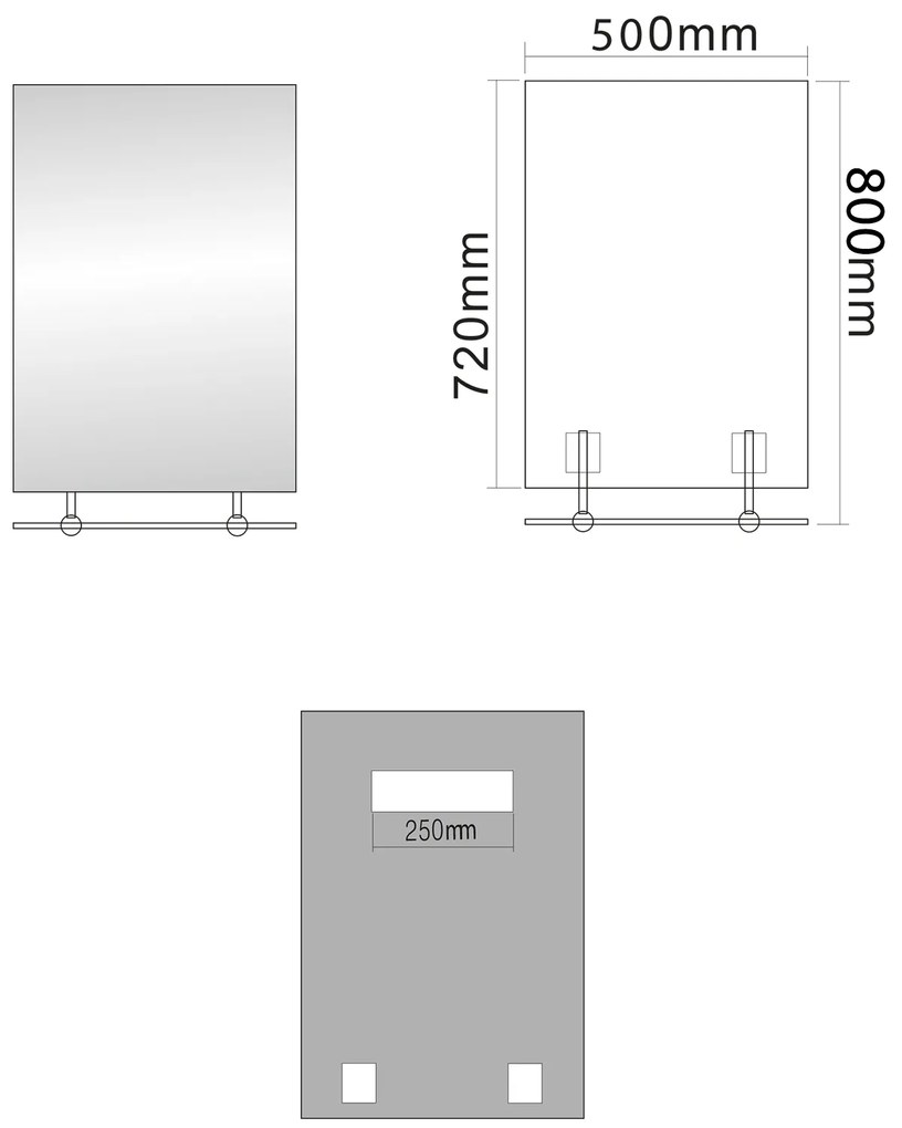 Sapho Koupelnový set LATUS IX 47,5, dub stříbrný KSET-027