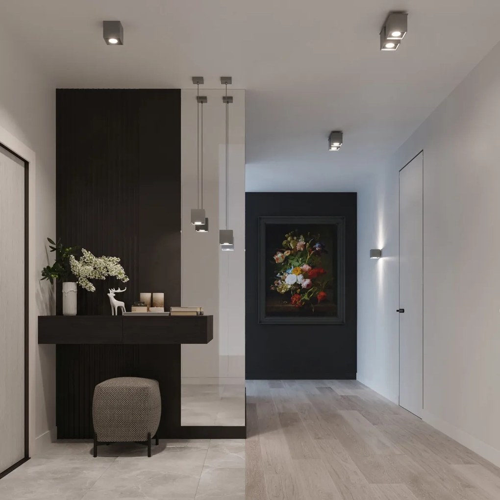 Sollux Lighting Stropní svítidlo QUAD 1 šedé