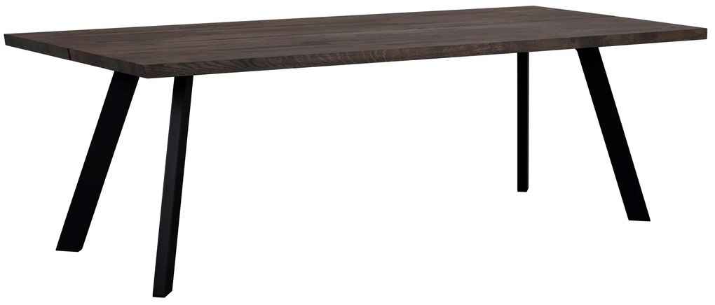 Tmavě hnědý dubový jídelní stůl Rowico Olym, 240 cm