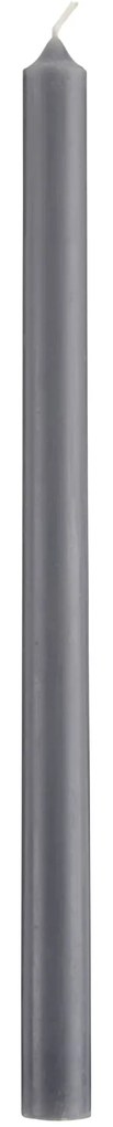 IB LAURSEN Úzká svíčka Dark grey 20 cm, šedá barva, vosk