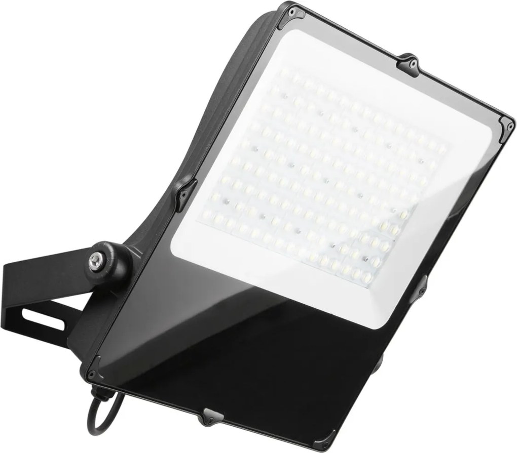 FAN LED-GIOVE-200-30 Venkovní reflektor GIOVE černá, hliník, 200 W, 32666 lm, 6000 K, IP66, 44,5 x 39,4 x 5,6 cm - FANEUROPE