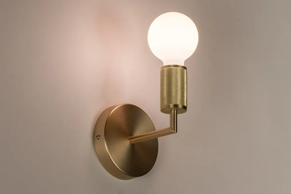 Nástěnné svítidlo do ložnice Bulb Ave Gold