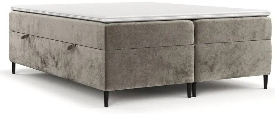 Světle hnědá boxspring postel s úložným prostorem 160x200 cm Araya – Maison de Rêve
