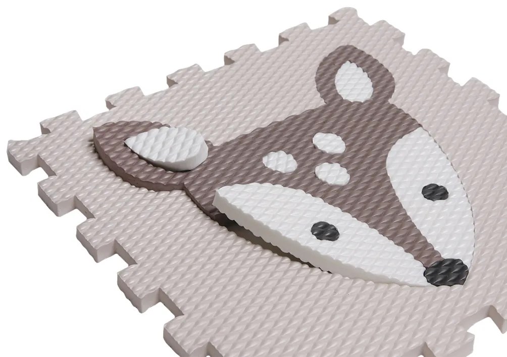 Vylen Pěnové podlahové puzzle Minideckfloor Koloušek Tmavě hnědý s hnědým kolouškem 340 x 340 mm