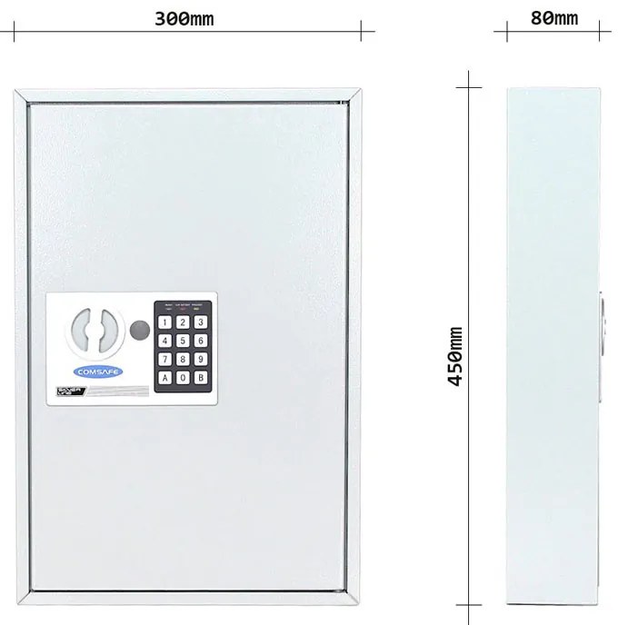 Skříňka na klíče s elektrickým zámkem S-64 EL, na 64 klíčů