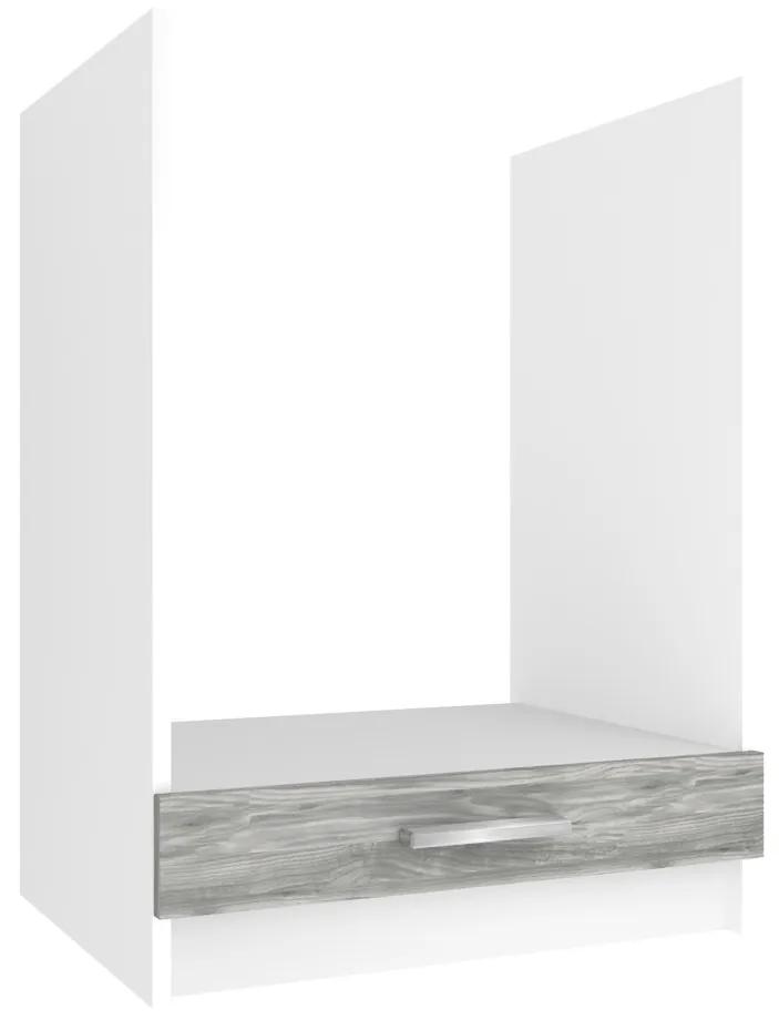 Kuchyňská skříňka Belini spodní pro vestavnou troubu 60 cm šedý antracit Glamour Wood bez pracovní desky  TOR SDP60/0/WT/GW/0/E