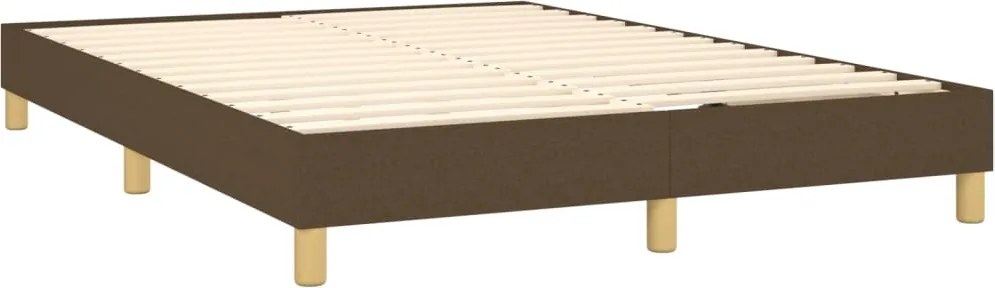Box spring postel s matrací tmavě hnědá 140x200 cm textil 3140940