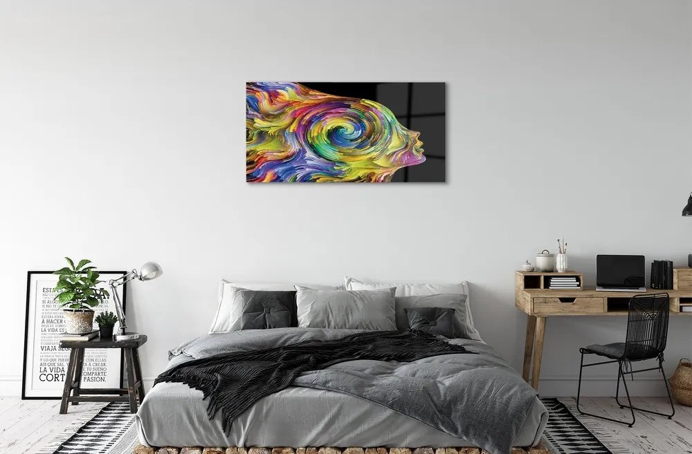 Obraz na skle Žena barevný obrázek 120x60 cm