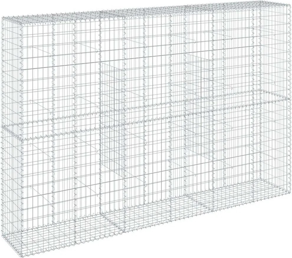 Gabionový koš s víkem 300 x 50 x 200 cm pozinkované železo 3295168