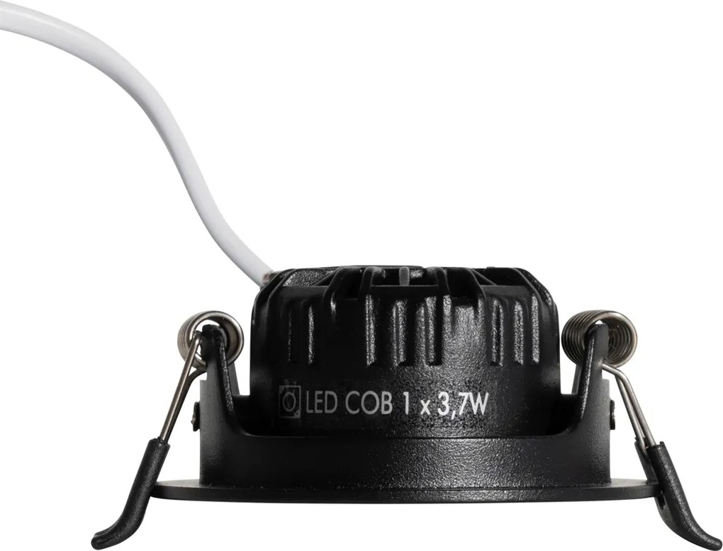 Zástěnné bodové svítidlo černé otočné 6,5 cm včetně LED IP54 Ultra Slim - Pupil
