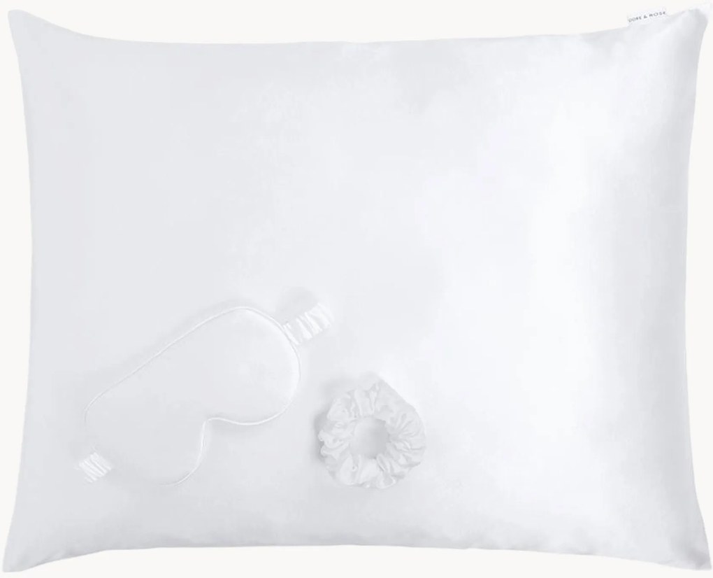 Sada na spaní z hedvábí White M, 3 díly