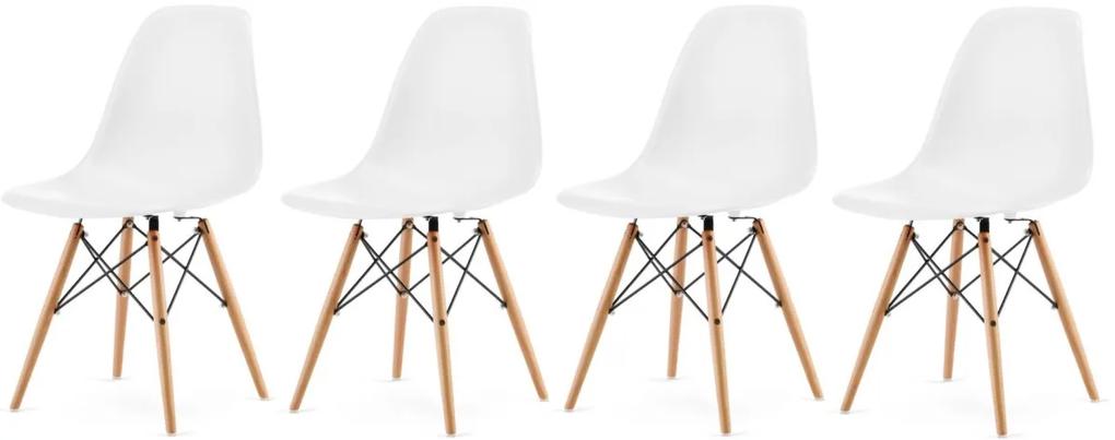 Ekspand Židle bílá skandinávsky styl CLASSIC 3+1 ZDARMA!
