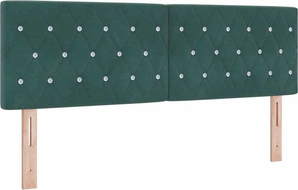Postel s boxspringem s matrací Tmavě zelená 140 x 200 cm samet 3339113