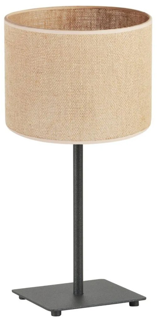 Stolní lampa Juta, 1x jutové stínítko, (výběr ze 2 barev konstrukce), n