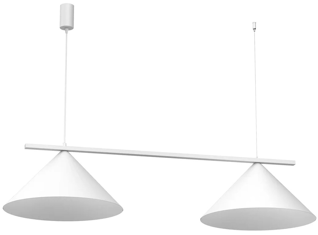 Závěsné svítidlo Capital, 2x bílé kovové stínítko, (fi 46cm), w