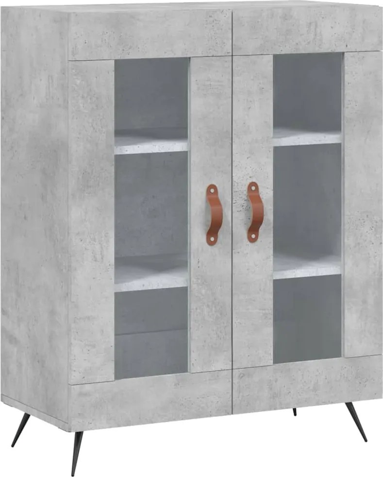 Skříň highboard betonově šedá 69,5x34x180 cm kompozitní dřevo 3195711