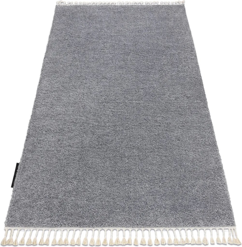 Dywany Łuszczów, Kusový koberec Berber 9000 light grey, 80x150, šedá, obývací pokoj
