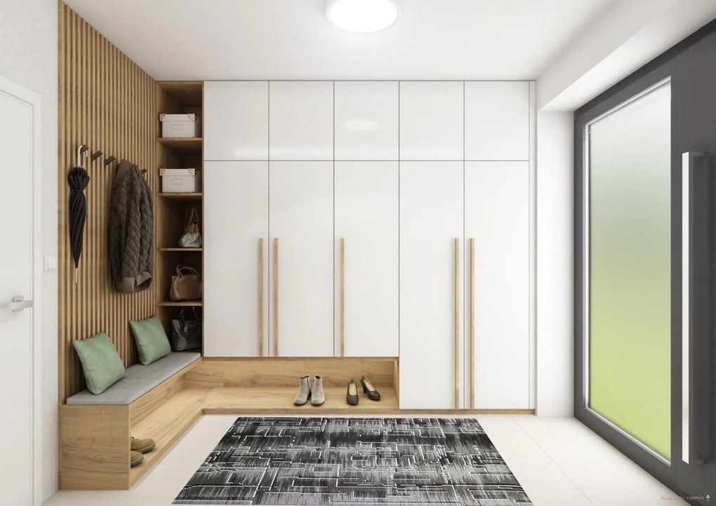 Berfin Dywany, Kusový koberec Dizayn 2219 Grey, 200x290, šedá, obývací pokoj