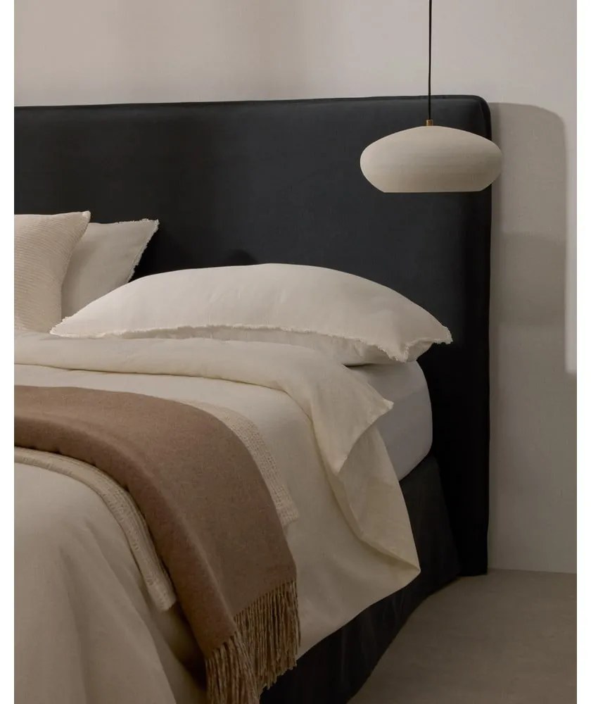 Antracitové čalouněné čelo postele 180x118 cm Jaira – Kave Home