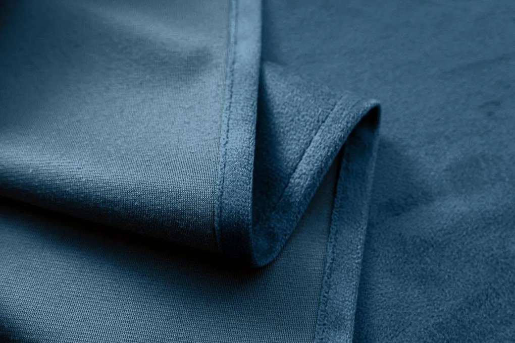 Petrolejový zatemňovací závěs VELVET 140x270 cm Zavěšení: Řasící páska