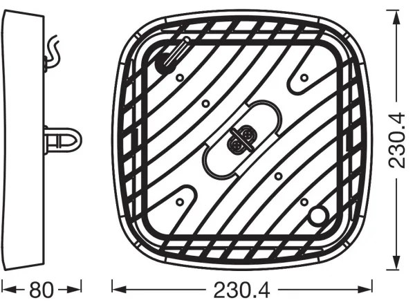 Osram - LED Stropní průmyslové svítidlo HIGHBAY LED/80W/230V 6500K 23x23 cm IP65