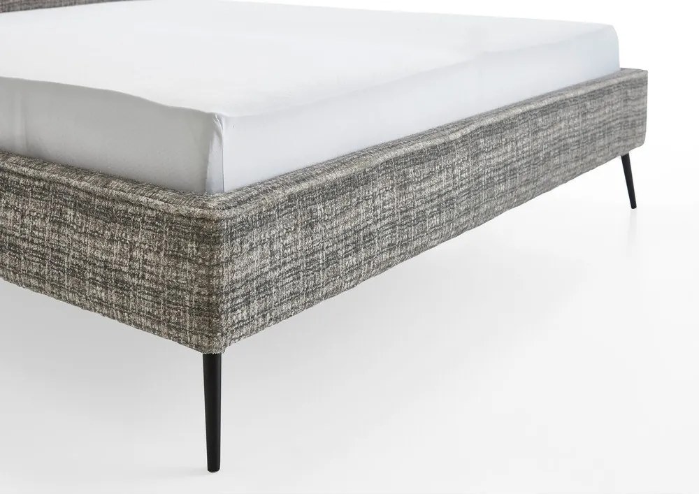 Tmavě zelená čalouněná dvoulůžková postel bez roštu 200x200 cm Infinity – Meise Möbel