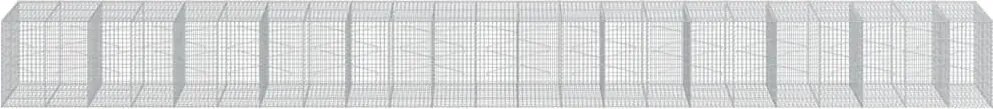 Gabionový koš s víkem 1 150 x 100 x 100 cm pozinkované železo 3295211