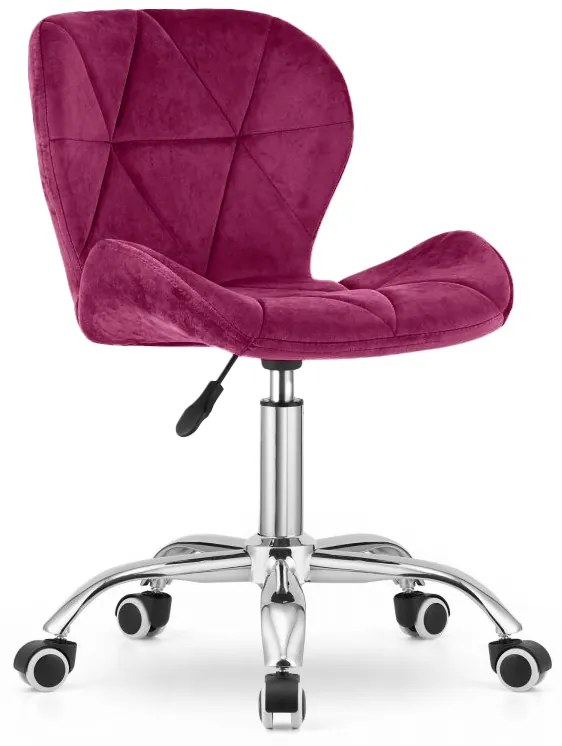 Vínové kancelářské křeslo AVOLA VELVET