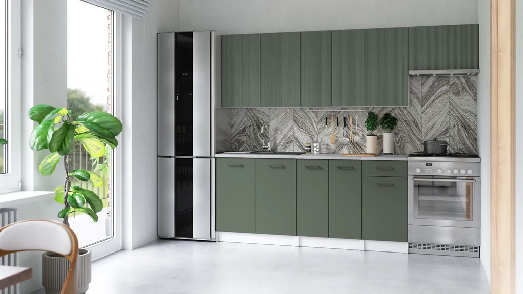 Kuchyňská linka ALIMOS 240cm Olive