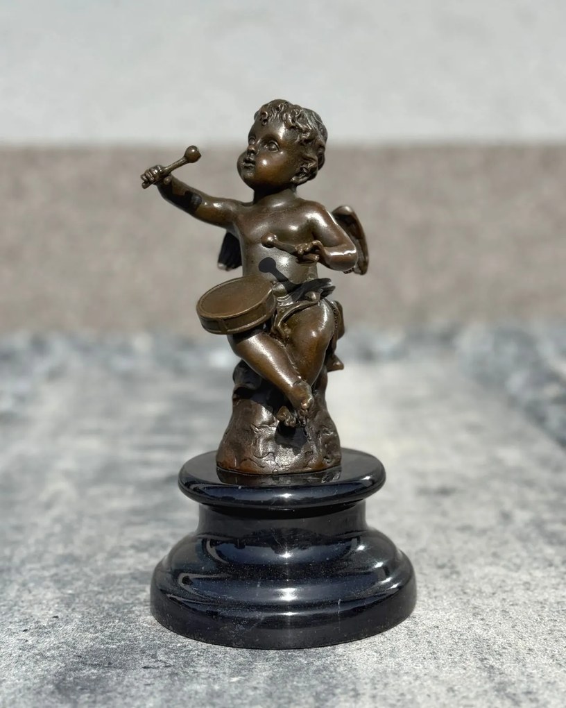 Bronzová socha soška - Putti Anděl