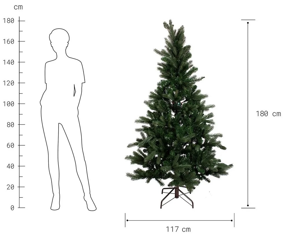 Butlers TREE OF THE MONTH Vánoční stromek 180 cm - zelená