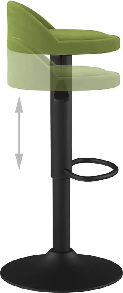 vidaXL Marketos Barové stoličky 2 ks světle zelené samet
