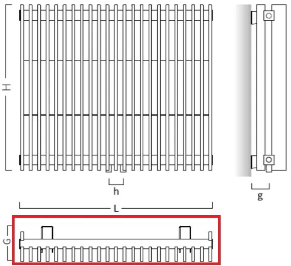 Instalprojekt Koupelnový radiátor VIVAT Barva radiátoru - Skupina barev [1], Rozměr radiátoru - 256 × 1800 mm, výkon 817 W, Typ připojení - Klasické (na rozteč) RADVIV2018.