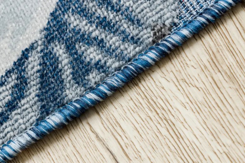 Dywany Łuszczów, Kusový koberec Botanic 65242 Feathers navy – na ven i na doma, 157x220, modrá, chodba / předsíň