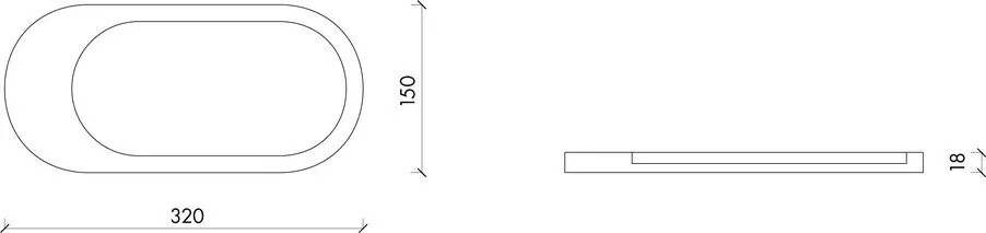 Dřevěný dekorační tác 15x32 cm Tenu – noo.ma