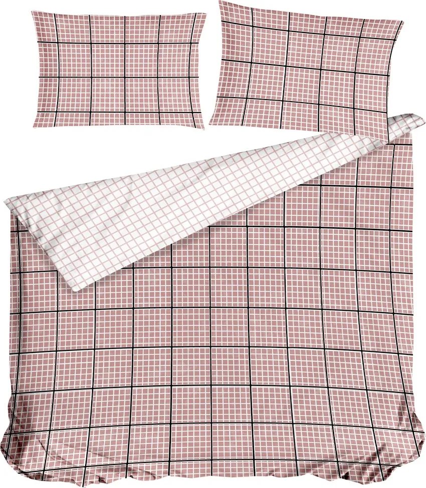 Cottonbox povlečení 100% bavlněné renforcé Rony pink - 140x220 / 70x90 cm