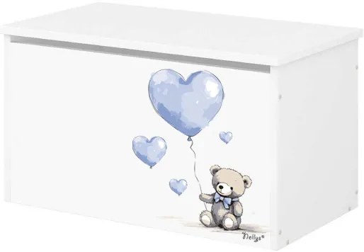 Box na hračky Nellys - Teddy love - modrý