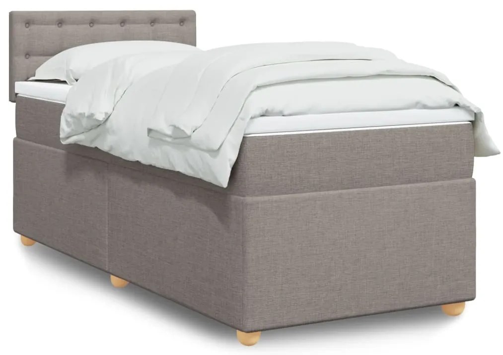 Box spring postel s matrací taupe 80x200 cm textil 3286525